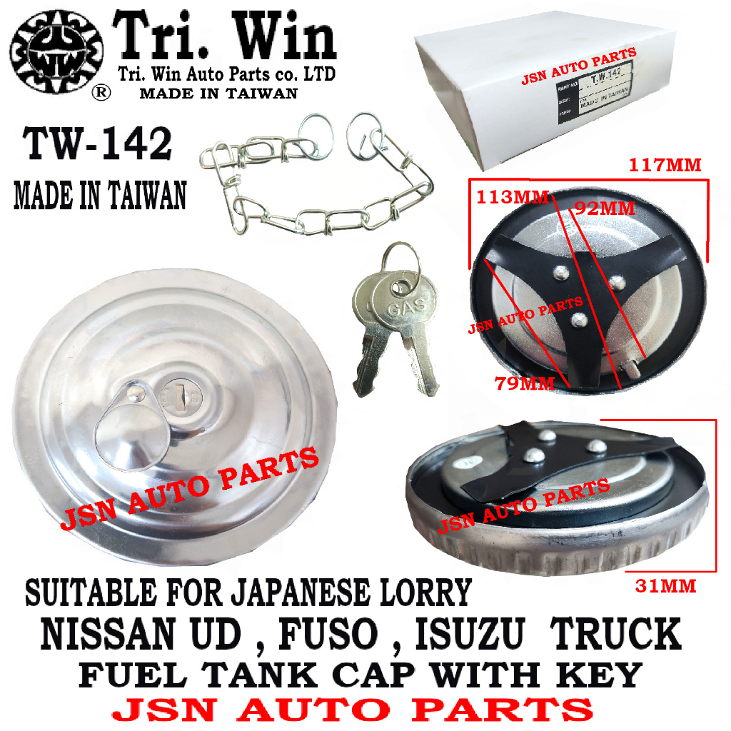 FUEL TANK CAP WITH KEY ISUZU FUSO NISSAN UD TW142 CD45 CD48 GE13 SUPER ...