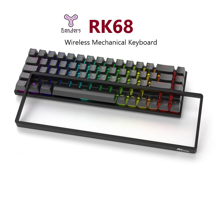 RK68 RKG68 Royal Kludge 68 Keys RGB Mechanical Keyboard Wireless ...