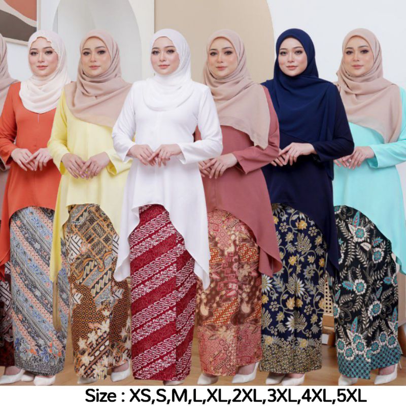 💥(SIZE XS-5XL) KURUNG KAFTAN BATIK MELUR V3 RAYA BRIDESMAID PLUS SIZE ...