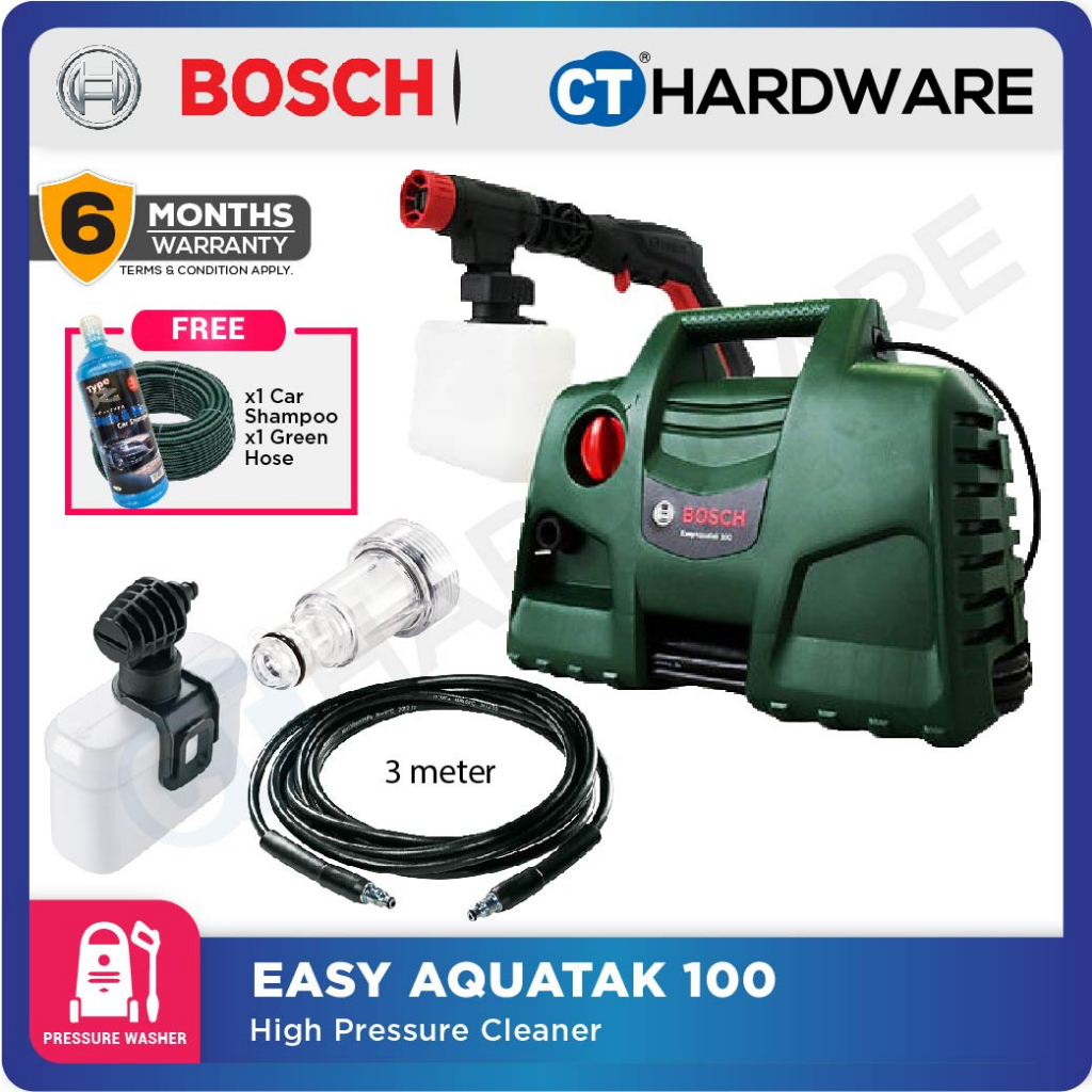 BOSCH EASY AQUATAK 100 HIGH PRESSURE CLEANER 1100W 100 BAR (FOC 5M HOSE ...