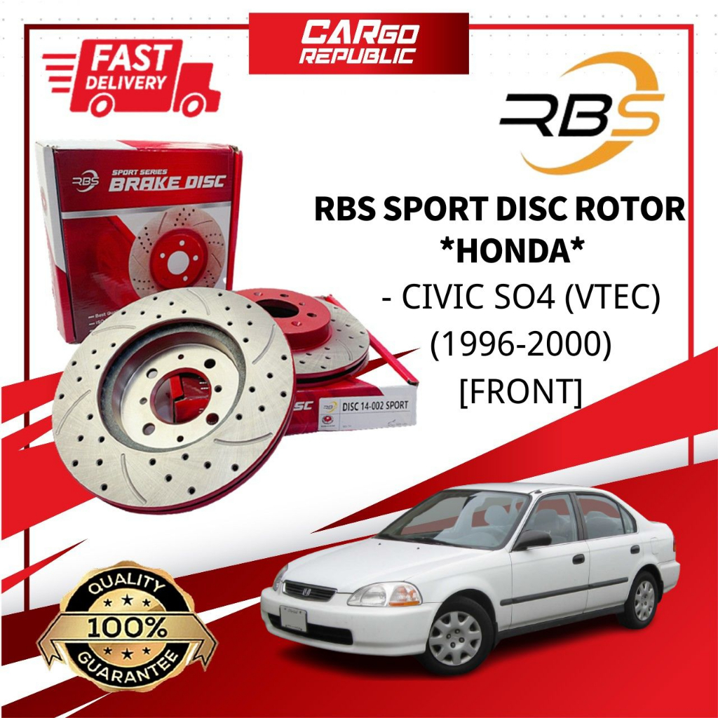 RBS Sport Disc Rotor Honda Civic SO4 (VTEC) (1996-2000) Front (Depan ...