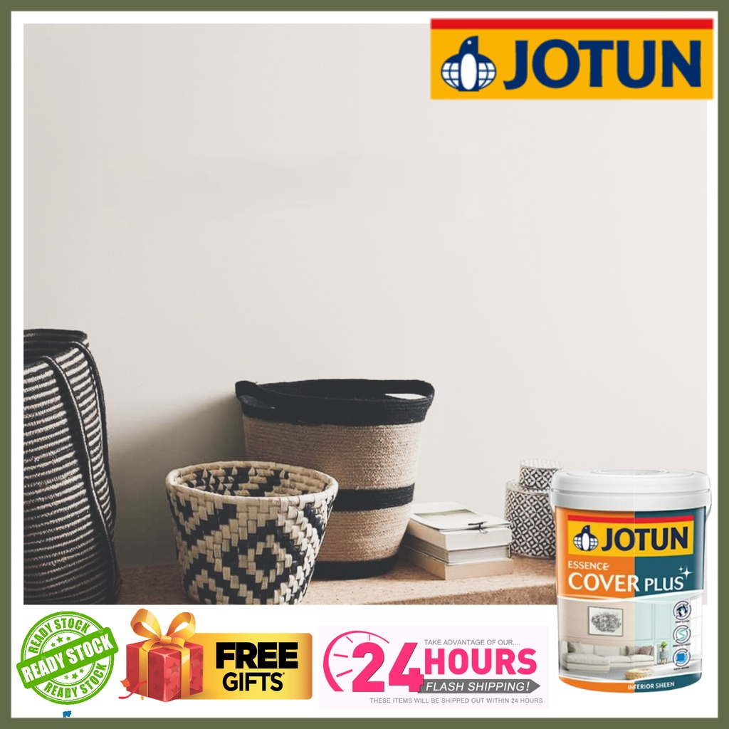 JOTUN 5L 1065 SAMIK IVORY ESSENCE COVER PLUS SHEEN & MATT/INTERIOR WALL PAINT /CAT BOLEH CUCI ...