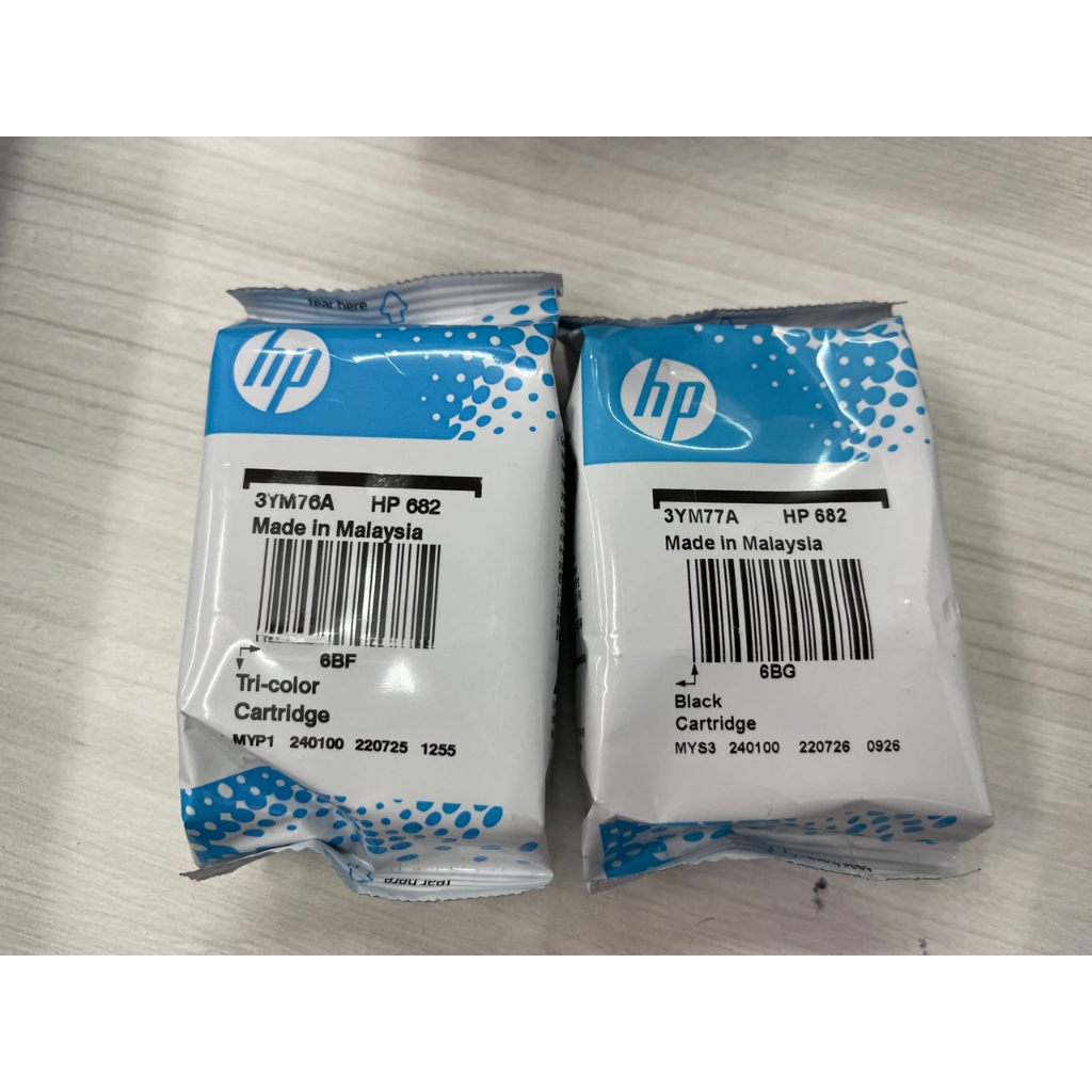 HP 682 (BLACK/ TRI-COLOUR) ORIGINAL INK CARTRIDGE (WITHOUT BOX ...