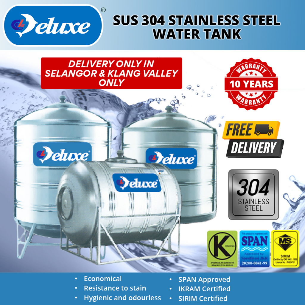 [Selangor & Lembah Klang Sahaja] Deluxe 250L-3000L Stainless Steel 304 ...