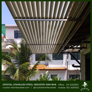 STACOS Aluminium Powder Coat Panel Folding Auto Gate Fencing Aluminium ...