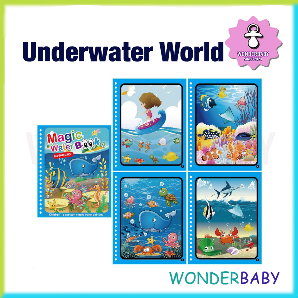 1 Book FREE 1 Magic Pen Buku Magik Magic Color Book Children stationery ...