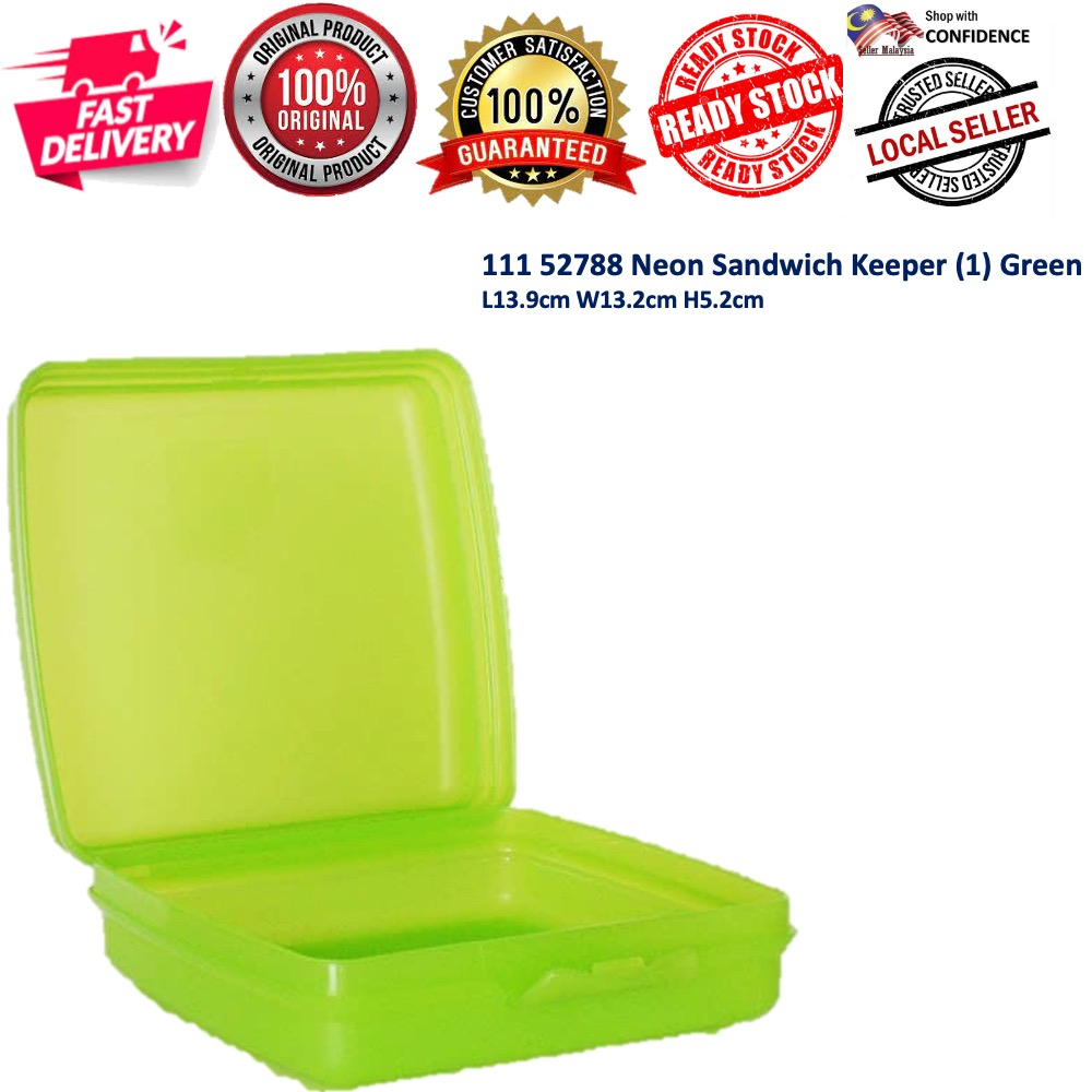 Tupperware Neon sandwich Keeper (1) Green 11152788 J6 | Shopee Malaysia