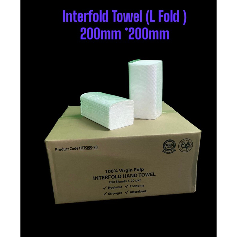 PREMIUM QUALITY INTERFOLD HANDTOWEL TISSUE 100% VIRGIN PULP 4000’SHEETS ...