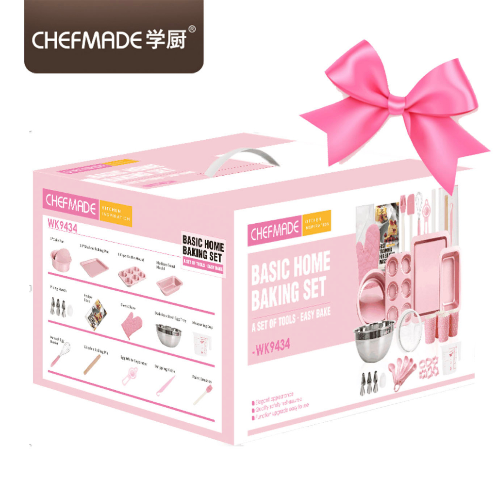 [CHEFMADE] 25PCS Basic Home Baking Set Baking Ware Pastry Bakery Set Non Sticky Steel Bakeware ...