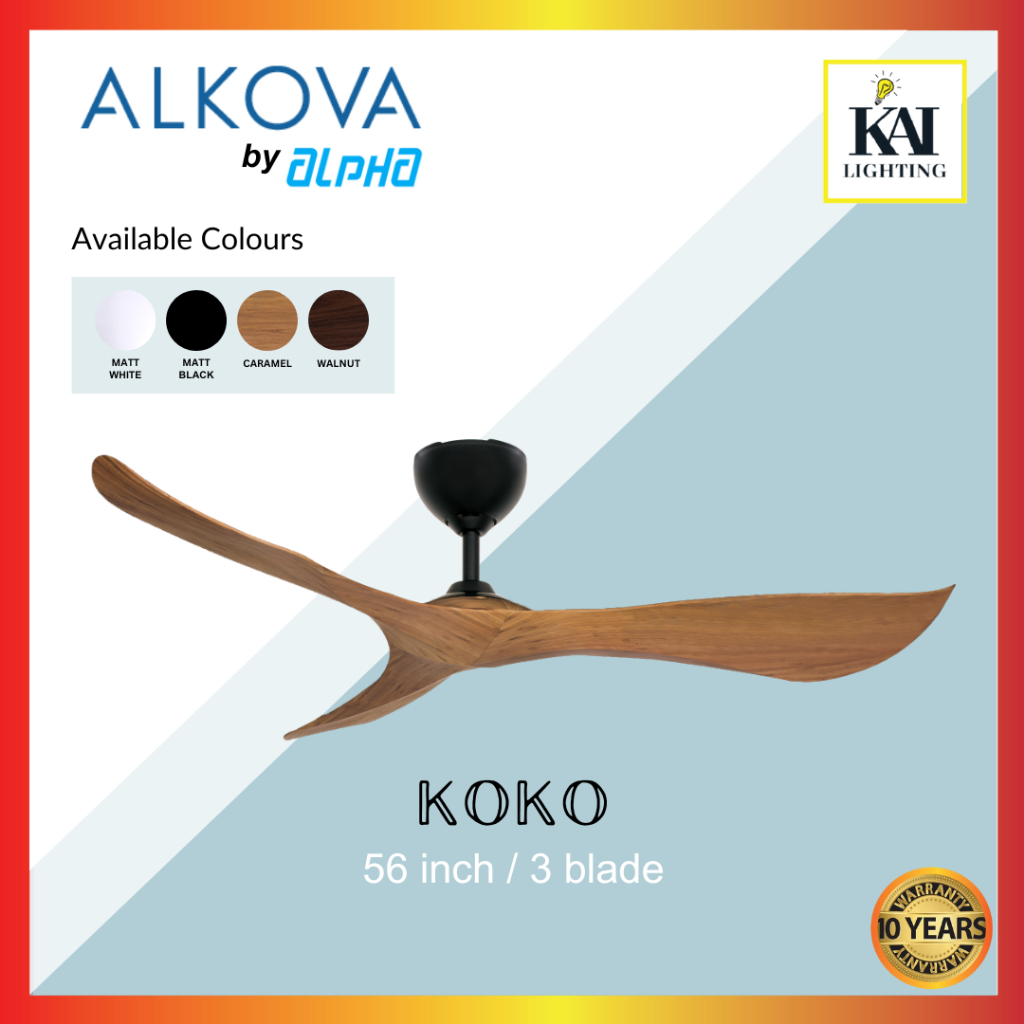 ALKOVA (ALPHA) KOKO/3B 56 INCHES DC REMOTE CEILING FAN | Shopee Malaysia