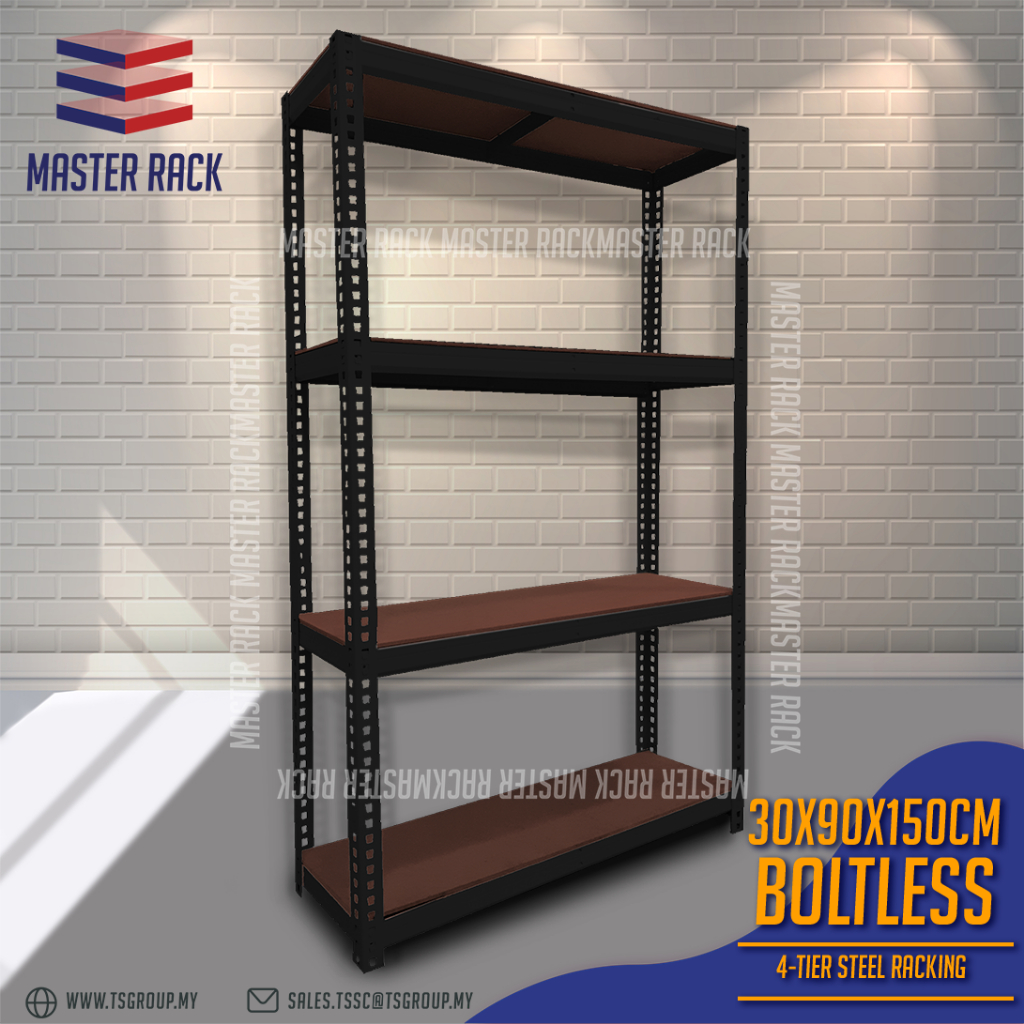 MASTERACK #S2083090150 Solid Steel Racking 30x90x150cm Multipurpose ...