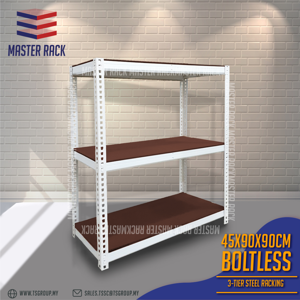 MASTERRACK Boltless DIY Racking Solid Steel 45x90x90cm Multipurpose ...