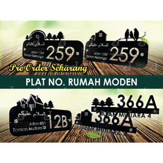 Nombor Plat Rumah Modern Premium Viral Terkini / Hot Sales Style ...
