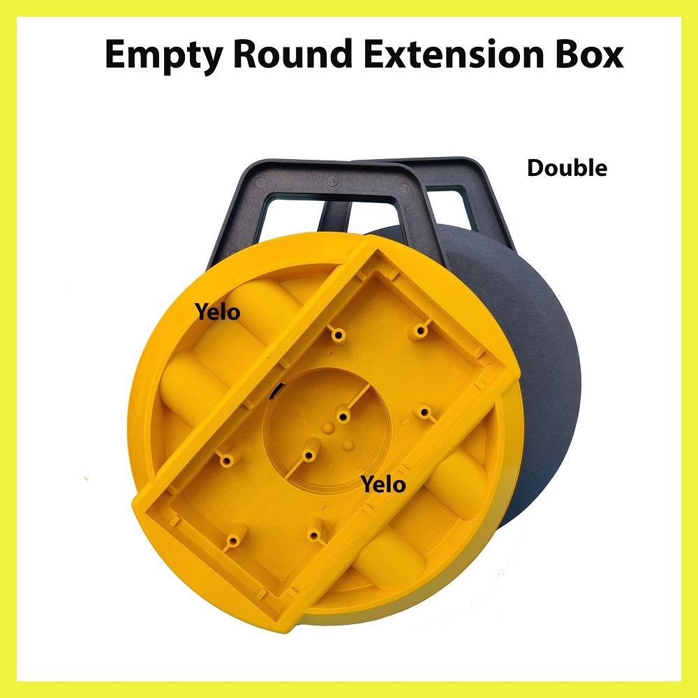 Double Or Single Round Extention Plug Box Empty Round Box | Shopee Malaysia