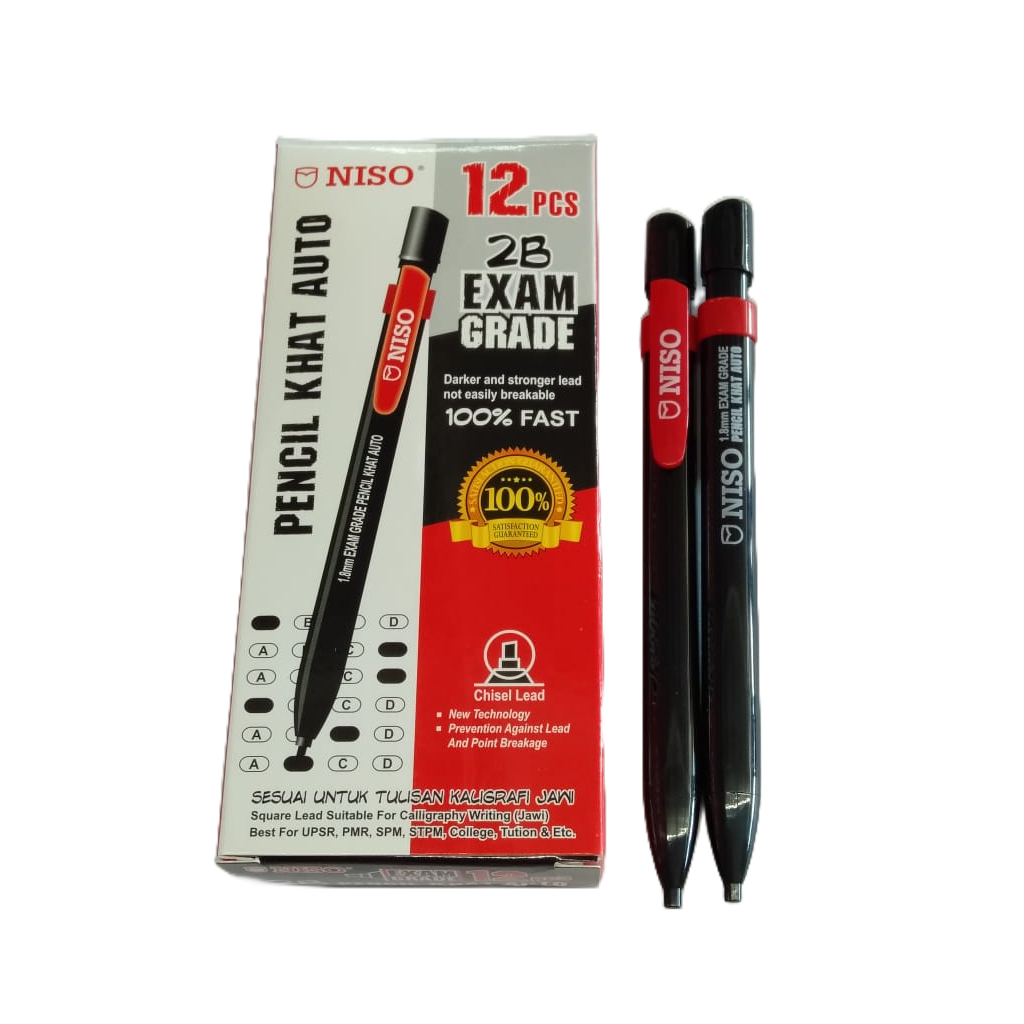 Niso Pensil khat Auto Exam Grade Automatic pencil 1.8mm (2B018-12 ...