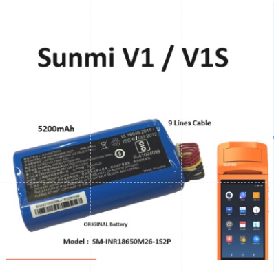 ready stocks ORIGINAL Sunmi V1 / V1S Battery For Repair Mi Pos Receipt ...
