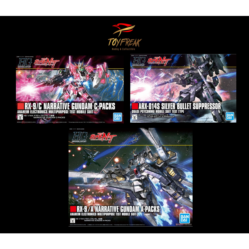 Bandai 1/144 HG [RX-9/A Narrative Gundam A-Packs] [RX-9/C Narrative ...