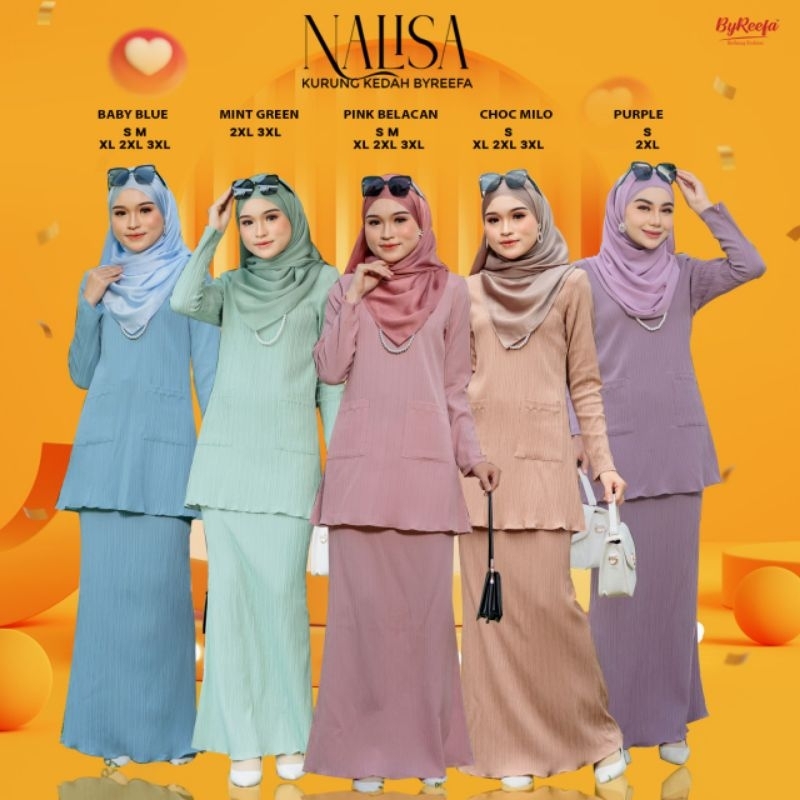 PROMOSI🔥FREE SAMPUL RAYA🔥KURUNG KEDAH NALISA BYREEFA BERPOKET BAJU ...