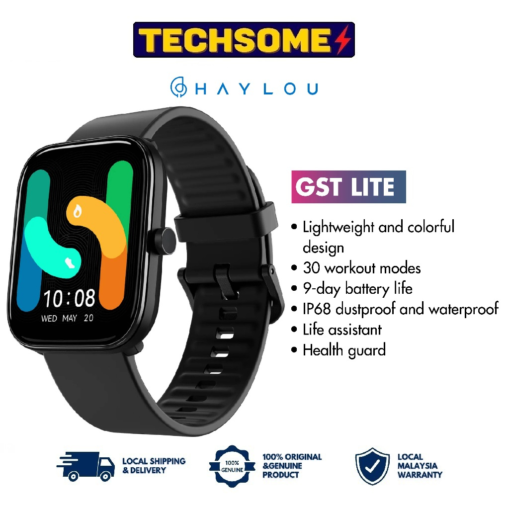 Haylou GST Lite Smartwatch 1.69'' TFT Display Fitness Tracker Heart ...