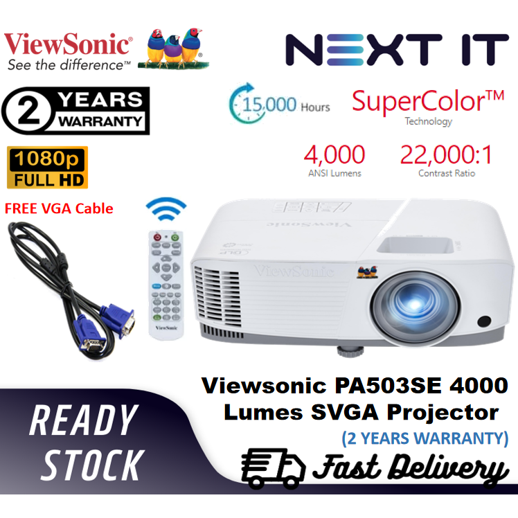 [READY STOCK] Viewsonic PA503SE 4000 Lumens SVGA Business Projector ...