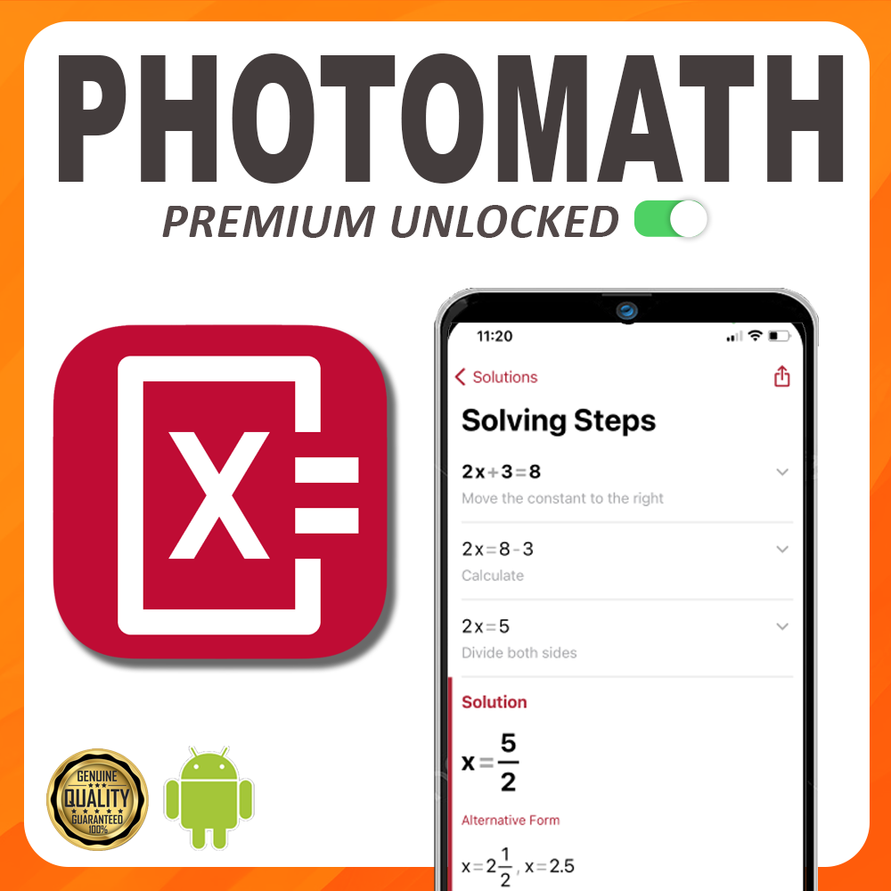 Photomath Premium Unlocked for Android 📱[ LIFETIME PREMIUM]📱[NO VIRUS]📱[100% WORKING] | Shopee ...