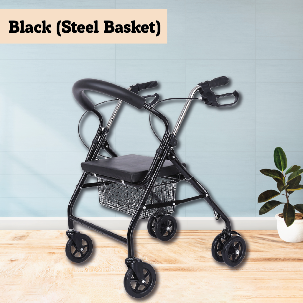 Rollator Walker Adult Wheelchair Pasar Lightweight Tongkat Roda Kaki ...