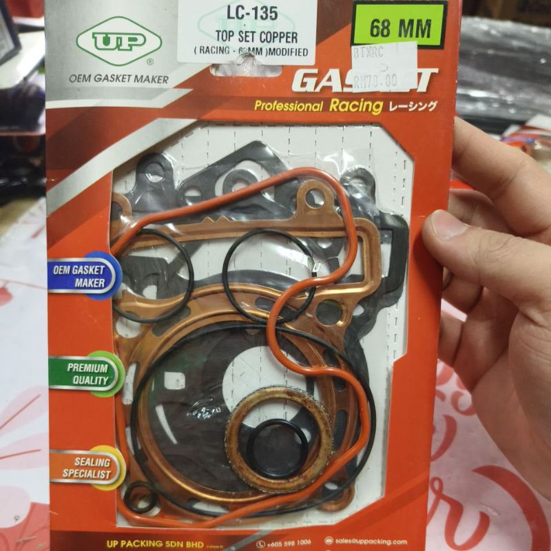UP Gasket Top set Copper (Standard/V Pro/IKK) series, LC135/Y15ZR, 57/58/59/60/63/65/66/68/70 ...