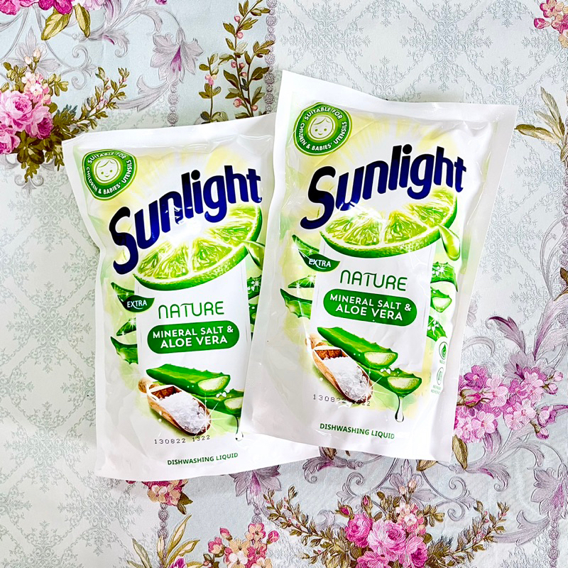 Sunlight Dishwash Liquid Salt & Aloe Vera Extra Nature Refill pack ...