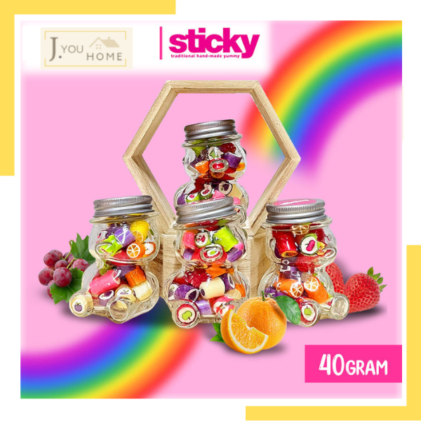 (+ Free Gift ) Sticky Candy Mix Rock Glass Bear 40gm | Shopee Malaysia