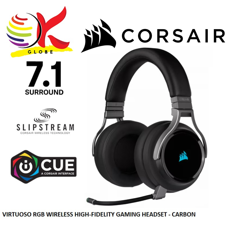 CORSAIR VIRTUOSO RGB WIRELESS 7.1 SURROUND HIGH-FIDELITY GAMING HEADSET ...