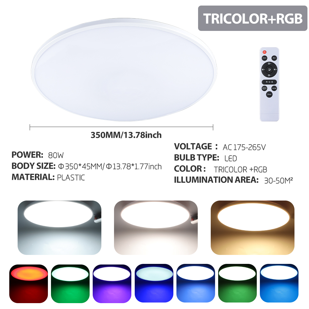 Dingdian LED Modern Led CeiIing Lights Round AC220V 32W/48W/80W Indoor ...