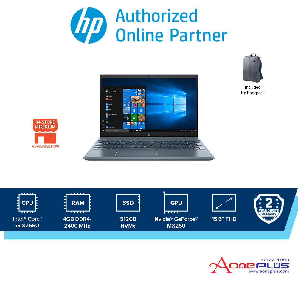 HP Pavilion 15-cs2037TX - Fog Blue 6RH37PA#UUF (15.6" FHD/4GB DDR4 ...