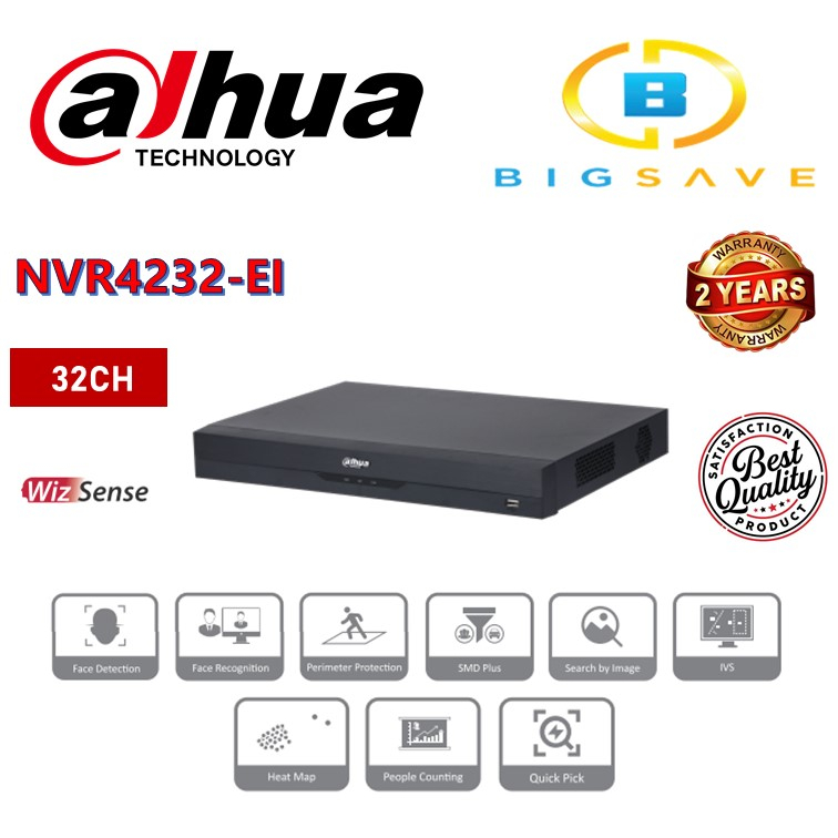 DAHUA 32CH / 32 CHANNEL NVR4232-EI 1U 2HDDS WIZSENSE NETWORK VIDEO RECORDER | Shopee Malaysia