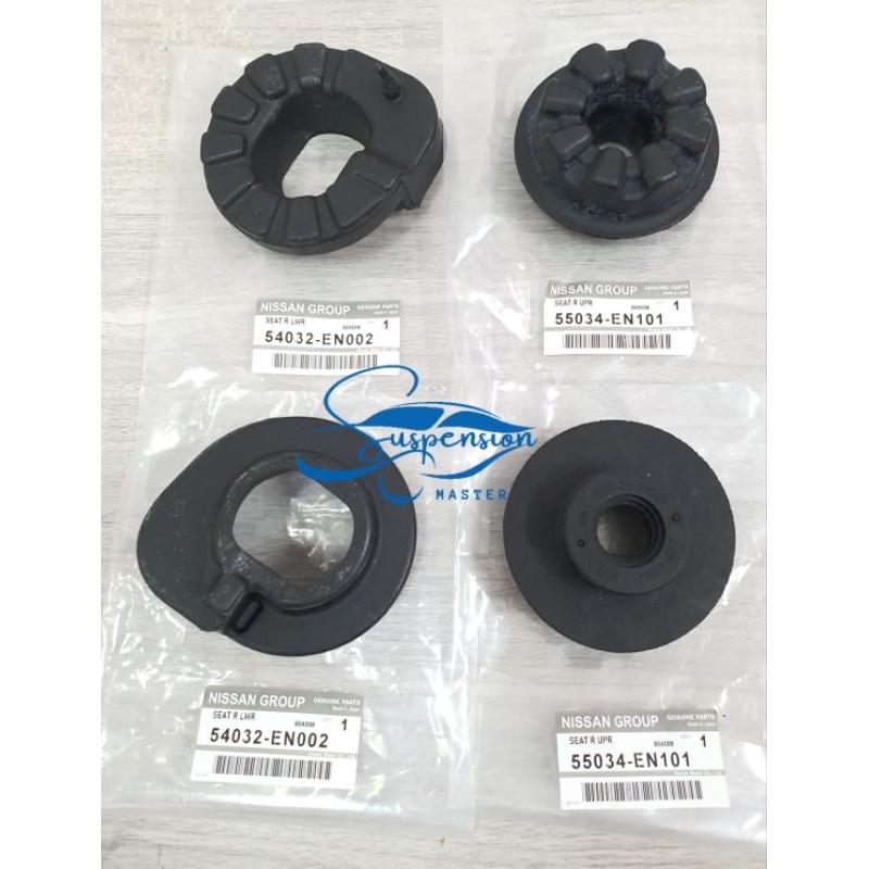 4 IN 1 SET - REAR COIL SPRING RUBBER UPPER / LOWER- NISSAN SERENA C26 ...