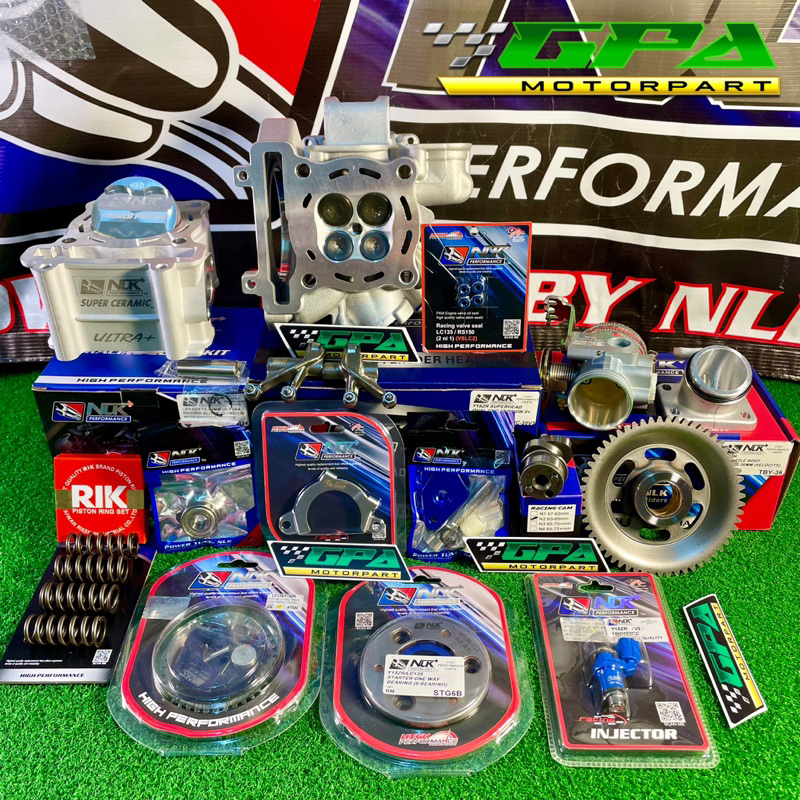 NLK PERFORMANCE Y15ZR LCV8 SUPER COMBO SET SPEC63 SUPERHEAD CNC V3+ CERAMIC ULTRA BLOCK 63MM V1 ...