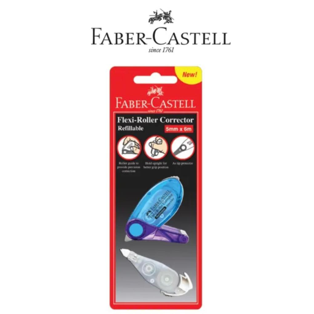FABER-CASTELL Flexi-Roller Refillable Corrector Tape (5mm X 6m) / Flexi ...