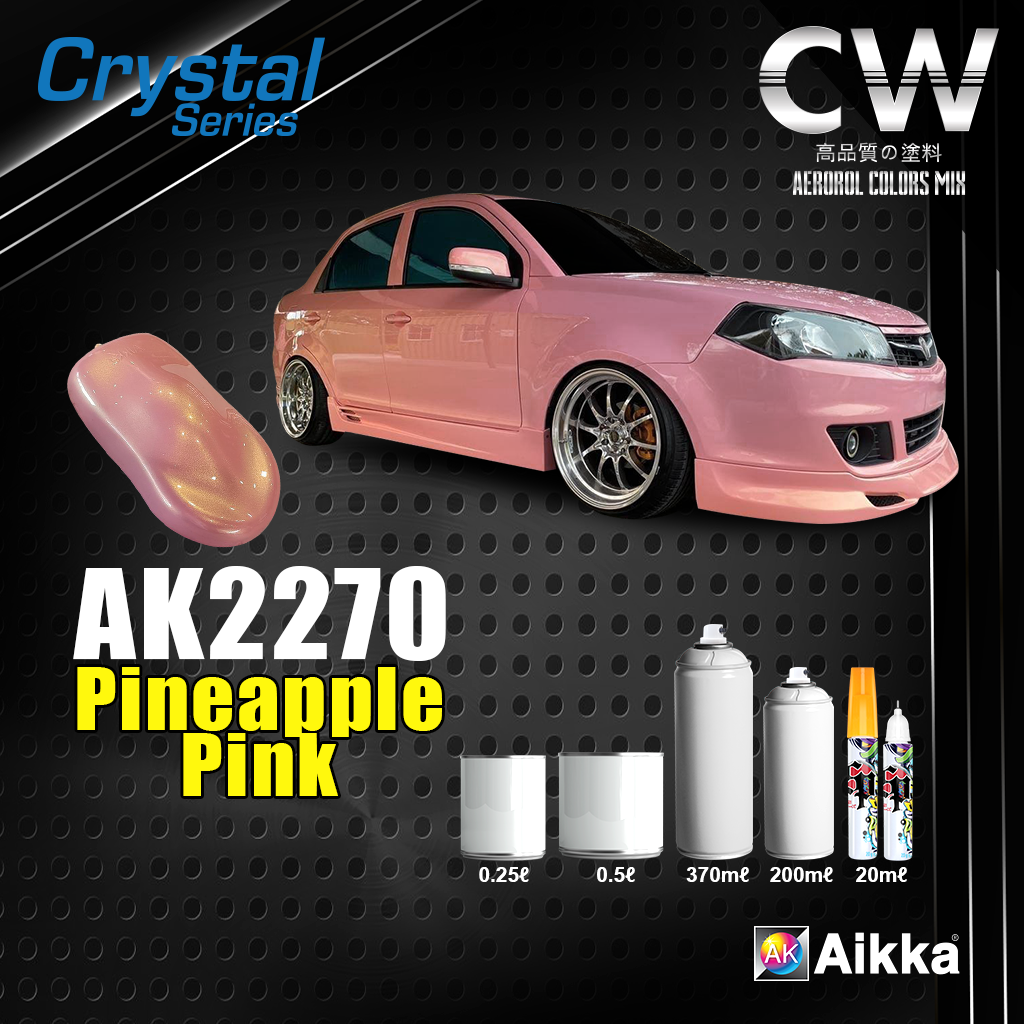 2K Paint 【 AIKKA AK2270 Pineapple Pink 】 CRYSTAL SERIES Color Car Motor ...