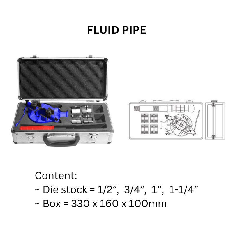 Remax CONDUIT PIPE / FLUID PIPE MANUAL RATCHET GI PIPE DIES SET ½”, ¾ ...