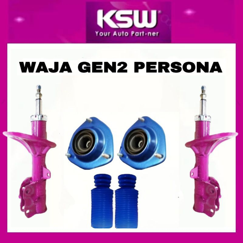 KSW PROTON WAJA GEN2 PERSONA ABSORBER FRONT / REAR SET HEAVY DUTY ...