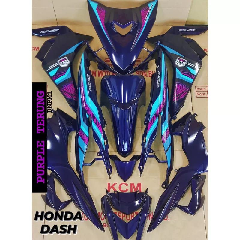 COVER SET HONDA Dash 125 purple Terung / New design purple Dash 125 Fi ...