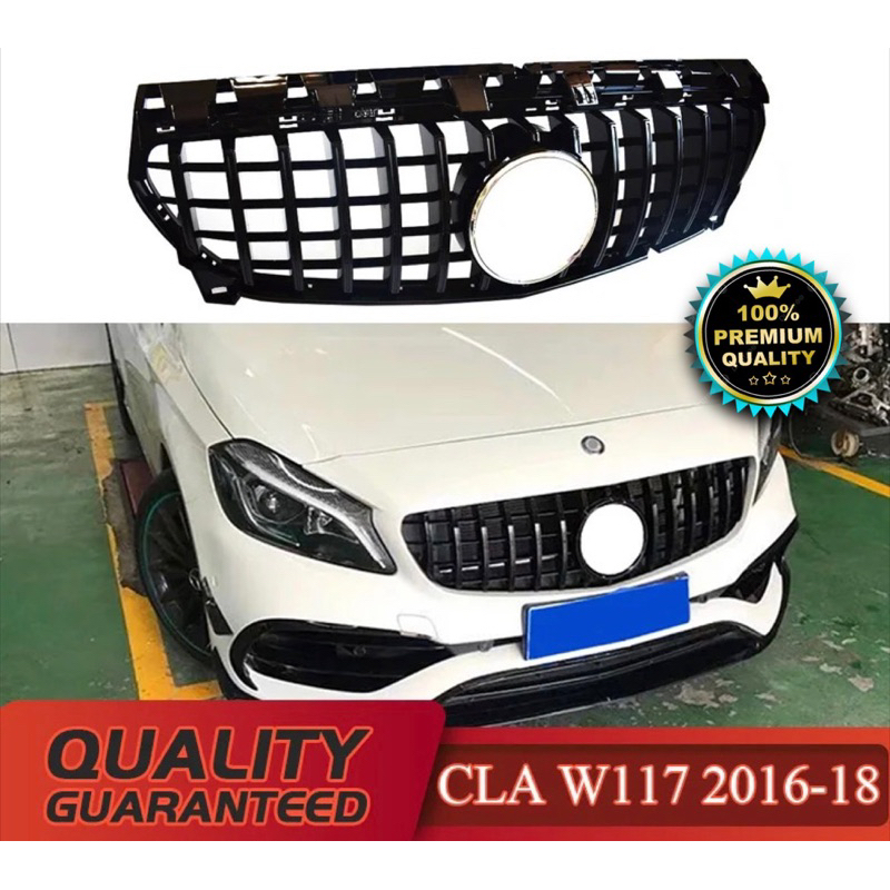 Mercedes benz w117 cla cla45 front grill gt design | Shopee Malaysia