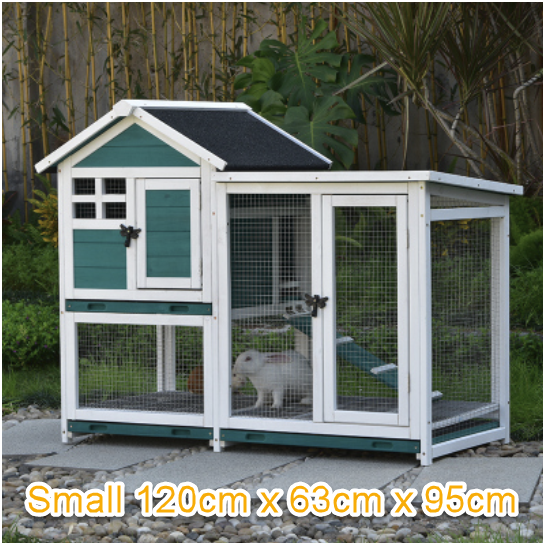 Solid Wood Waterproof Rabbit Cage Bunny Pigeon Chicken Coops Pet House ...