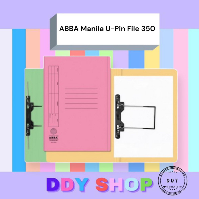 Abba Manila U Pin File 350 With Spring Fastener Paper Organize Folders