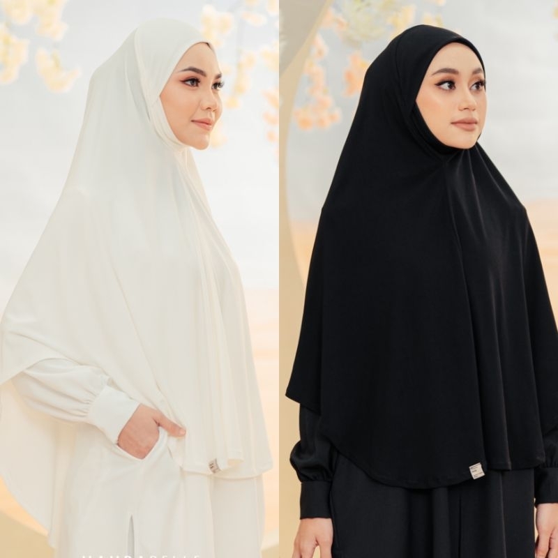 TUDUNG KHIMAR SAFWAH HITAM & PUTIH Labuh | Shopee Malaysia