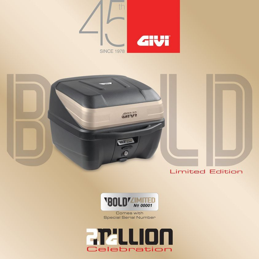 [FREE T-SHIRT] LIMITED EDITION KOTAK / BOX GIVI MONOLOCK TOP CASE BOLD B32,B32N LIMITED GOLD ...