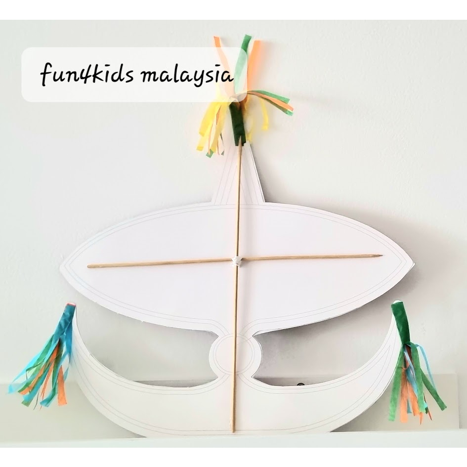 Kraf Tradisional Malaysia | DIY Wau Bulan Kit (2-sided) | for School ...