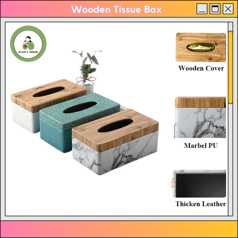 [Local Seller] Nordic Style Tissue Box Holder Big Size for Car Office ...