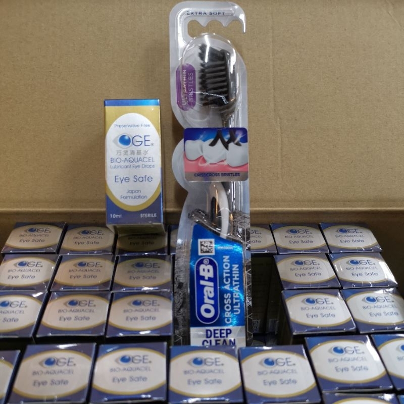 Original BIO-Aquacel Eye safe, buy 1 free 1 ORAL-B toothbrush, Expired ...