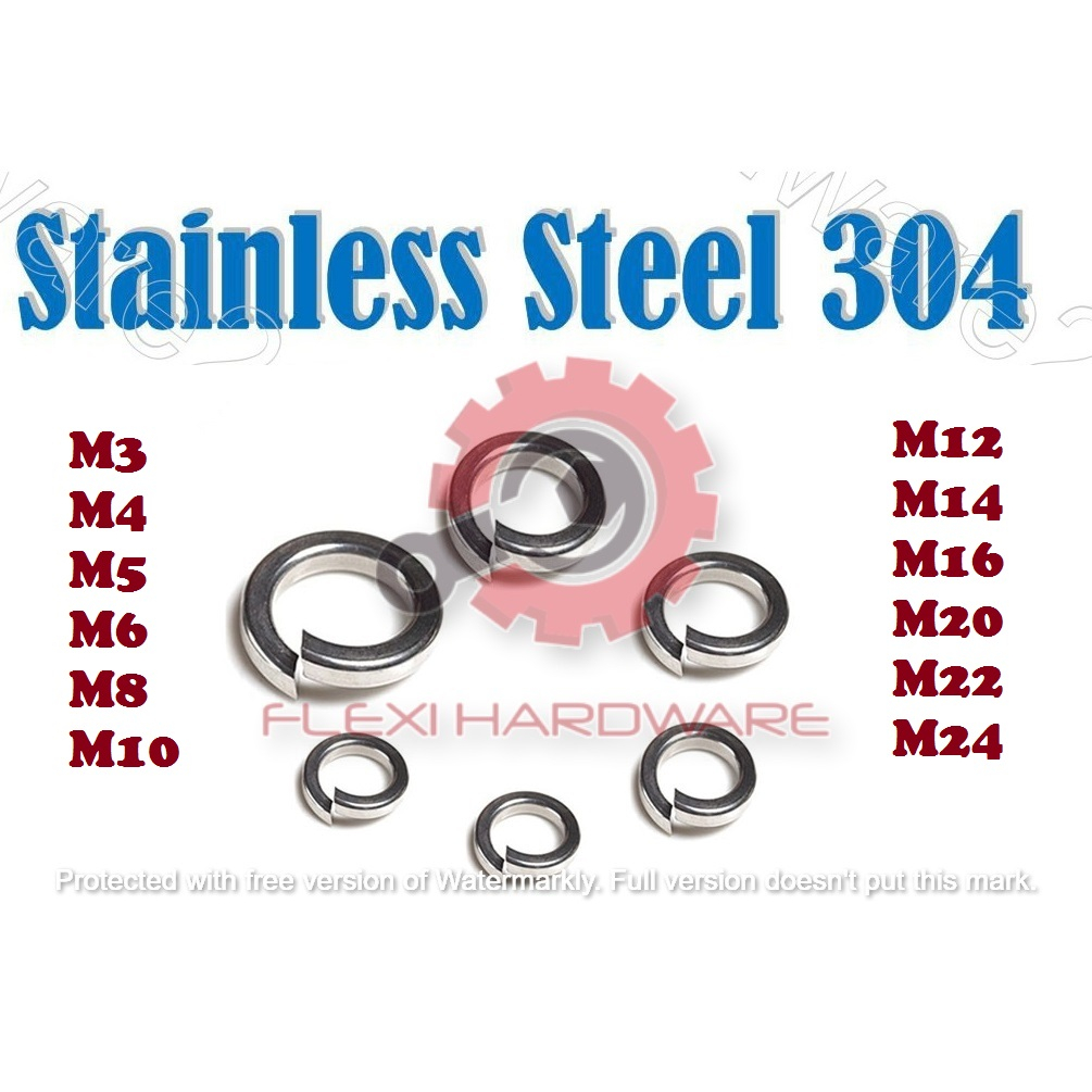 Spring Washer M3 M4 M5 M6 M8 M10 M12 M14 M16 M20 M22 M24 Stainless ...