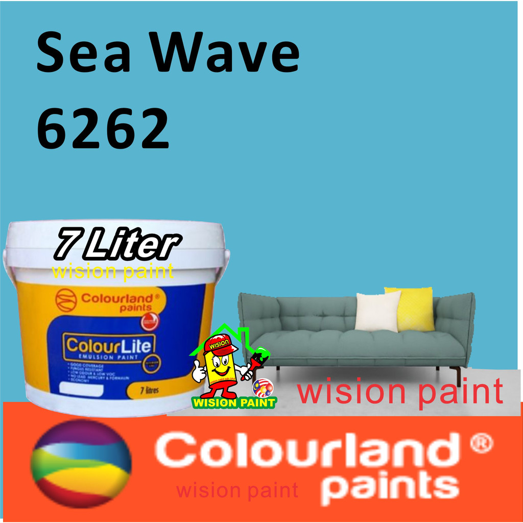 *📌CL6262 SEA WAVE📌* ( 7L ColourLite ) Colourland Paint Interior / Dulux ...